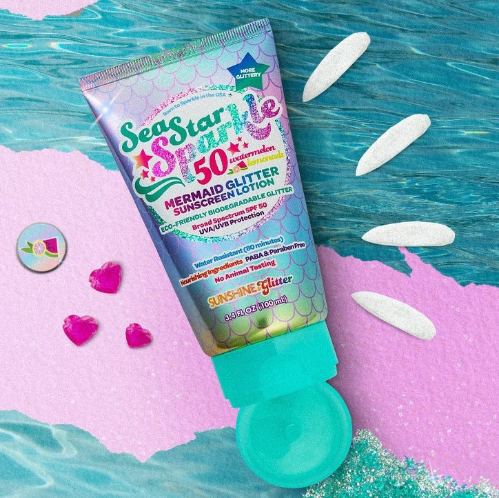 S&G Sea Star Sparkle Mermaid Spf 50 Glitter Sunscreen – 4 Kids Only