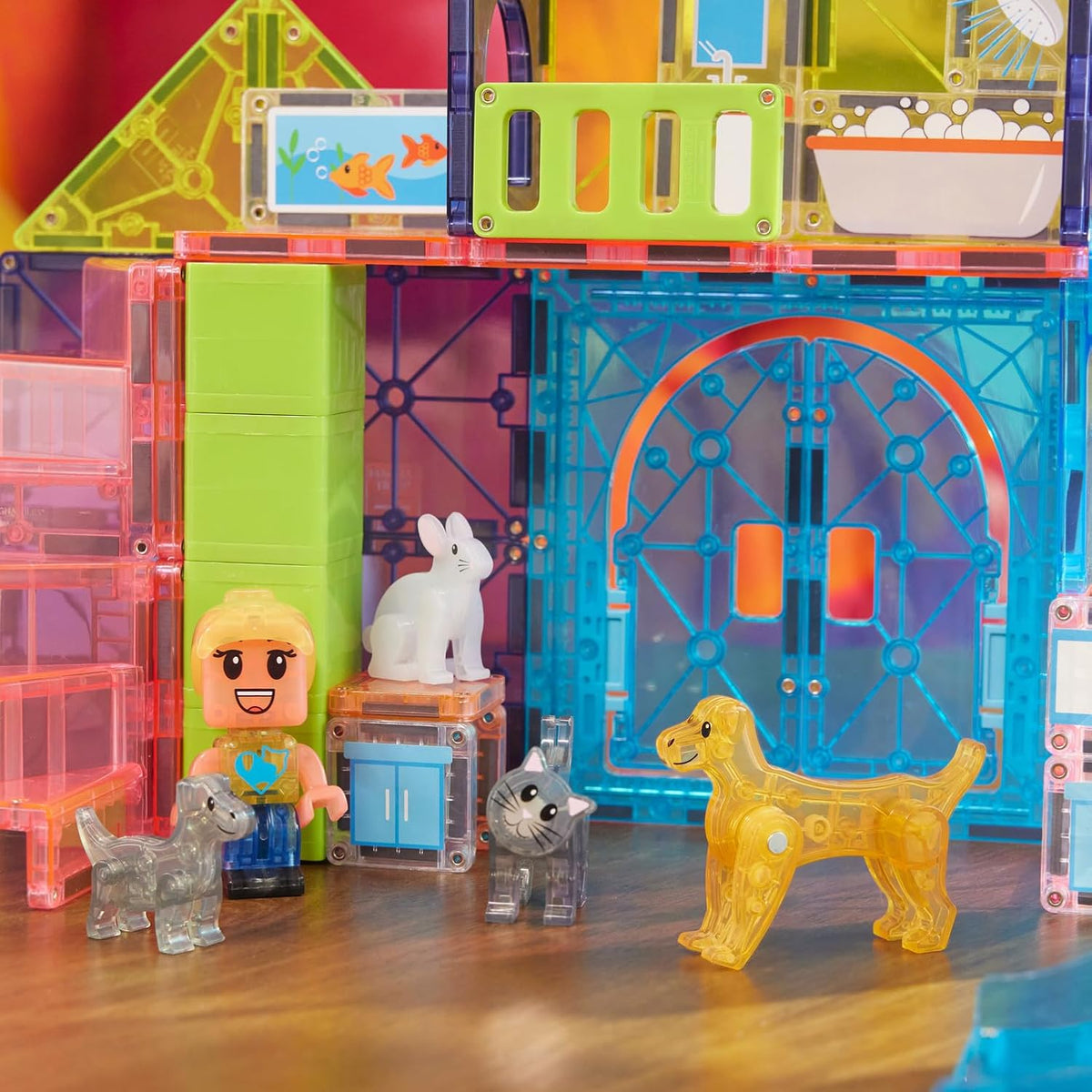 MT Pet Playhouse 50-Piece Magnetic Construction Set – 4 Kids Only