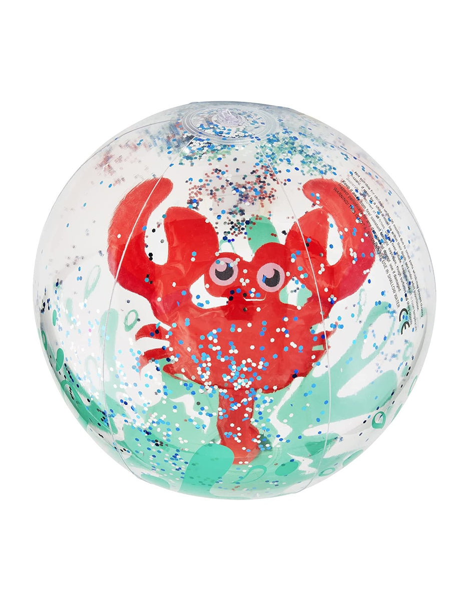 12" Crab Glitter-Filled Beach Ball – 4 Kids Only